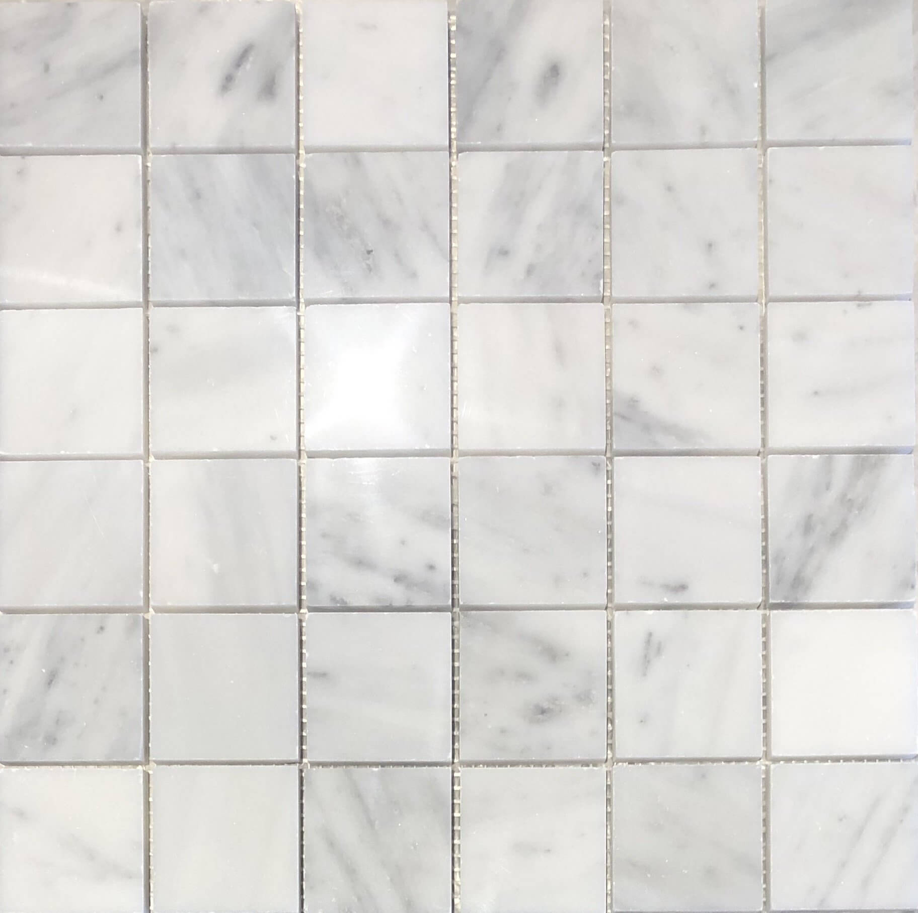 Carrara Square Polished Marble Mosaic Sapphirus Stone & Tile