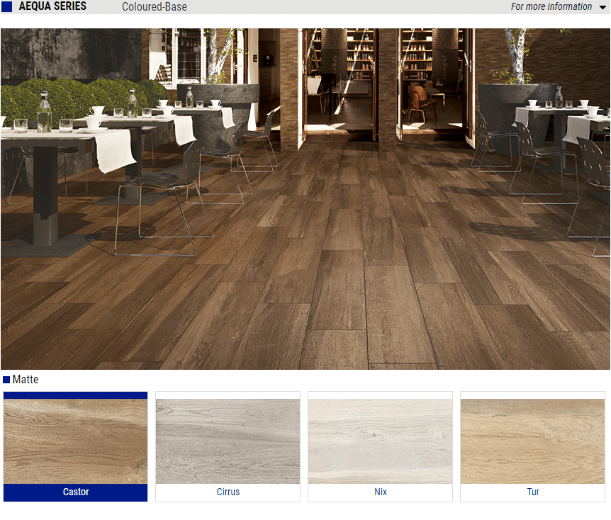 Aequa Series Matte Wood Look Porcelain Tiles - Color: Castor, Cirrus ...