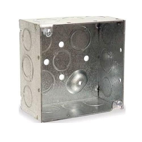 RACO® 232 Square Box With Conduit Knockout, Steel, 30.3 cu-in Capacity ...