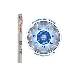 Berk-Tek, CAT 6 Cable, 23 AWG, Cat6, Copper, 4 Pairs, Green, Polyvinyl ...