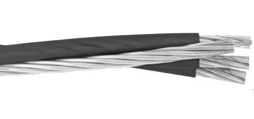 Quadruplex Service Drop, Stranded, 4 AWG, 4 Conductors, Aluminum, Black ...