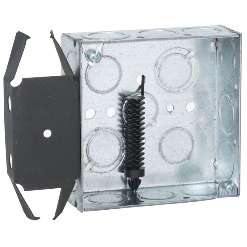 RACO® 227 Square Box With Conduit Knockout, Steel, 21 cu-in Capacity ...