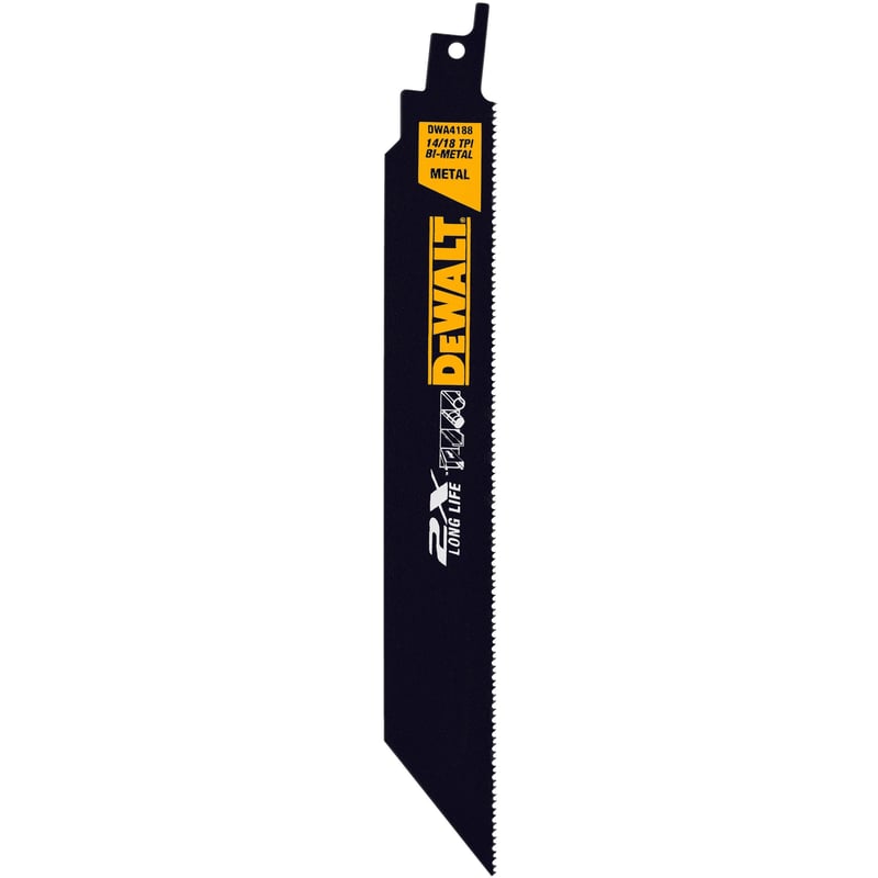 DeWALT® DWA4188 Straight Reciprocating Saw Blade, 8 in L x 1 in W, 14/ ...