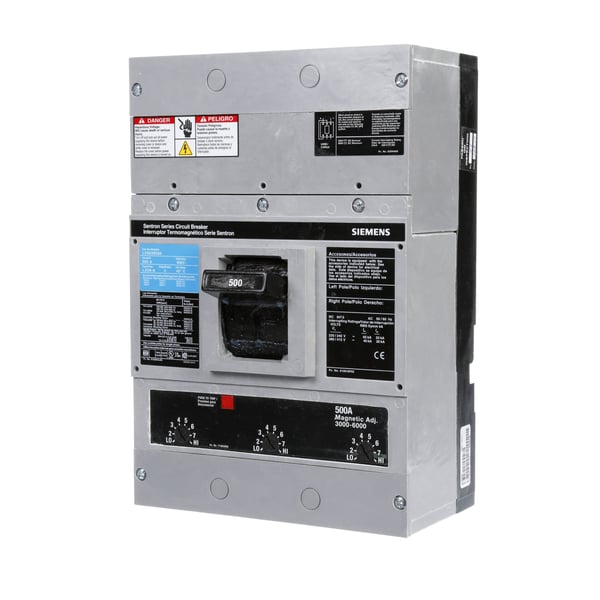 Siemens Sentron™ LXD63B500 Type LXD6 Low Voltage Molded Case Circuit ...
