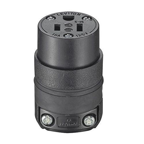 Leviton® 515CR Cable Mount Grounding Straight Blade Connector, 125 VAC ...