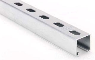Superstrut® A1200HS-10EG A Series Half Slotted Metal Channel, 9/16 x 1 ...
