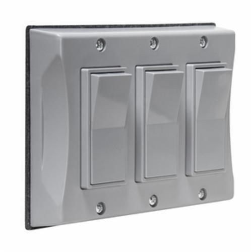 BELL® 5129-0 3-Gang Non-Metallic Vertical Weatherproof Decorator Switch ...