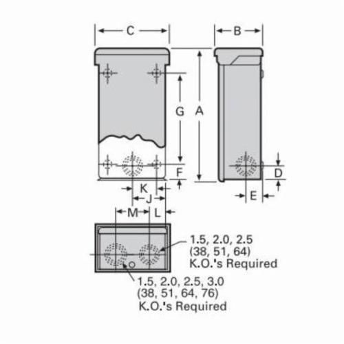 Siemens WB3225 3-Phase 3-Circuit 3-Wire Circuit Breaker Enclosure, NEMA ...
