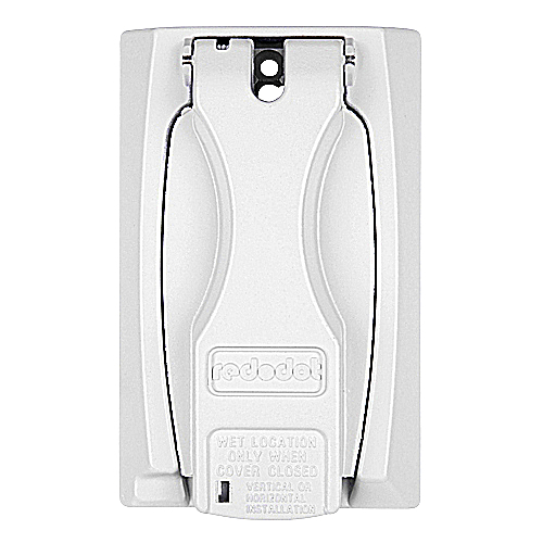 Red Dot® DCCU-WH Universal Flip-Lid Weatherproof Receptacle Cover, Die ...