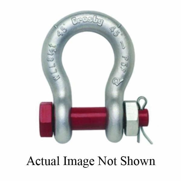 Crosby® 1018446 Anchor Shackle, 1.5 ton Load, 7/16 in, 1/2 in Dia Screw ...