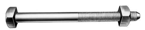 HUBBELL® 8816 Machine Bolt, 5/8 x 16 in, Steel, Galvanized, Square Nut ...