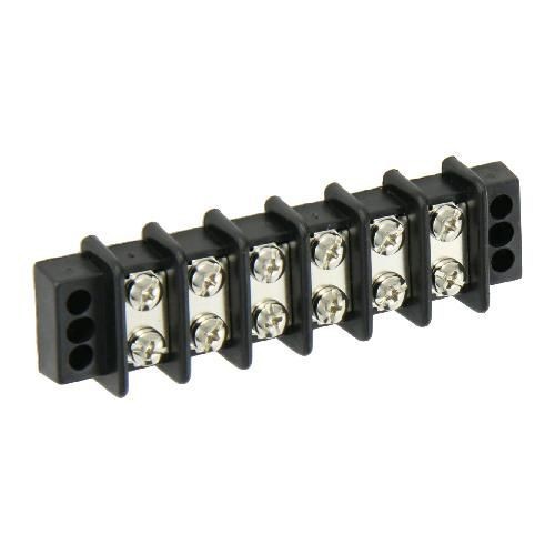 NSI TERMINAL BLOKS™ TB3096-6 Double Row Terminal Block Strip, 600 VAC ...