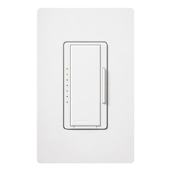 Lutron® Maestro® C.L® MA-PRO-WH Phase Selectable Dimmer, 120 VAC, 1 ...