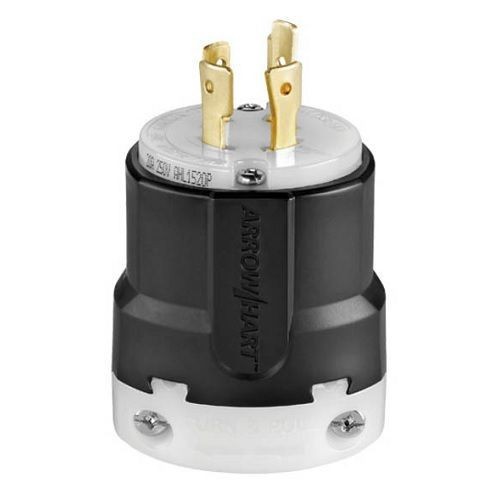 EATON Arrow Hart® Hart-Lock® AHL1520P 3-Phase Locking Plug, 250 VAC, 20 ...