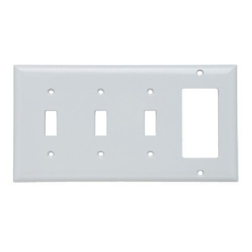 Pass & Seymour® Sierraplex® SP326-W Standard Combination Wallplate, 3 ...