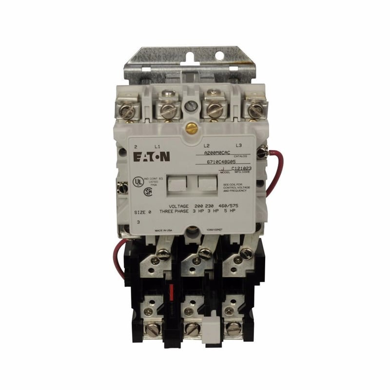EATON A200M0CX Type B Surface Non-Reversing NEMA Starter, 480 VAC V ...