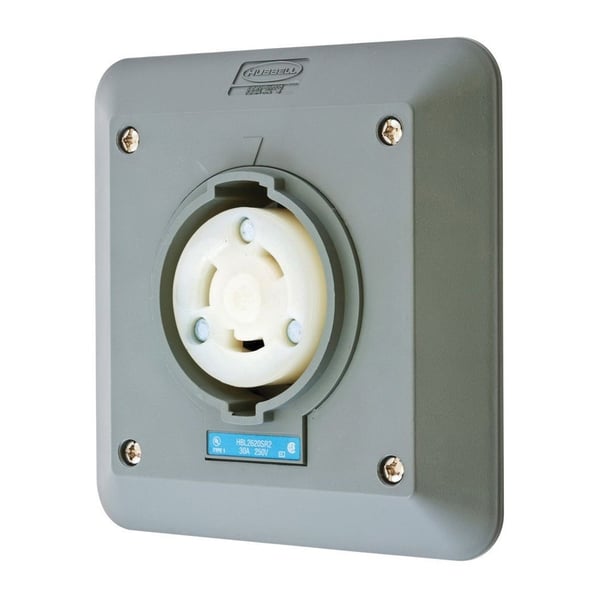 Hubbell® Twist-Lock® Safety-Shroud® HBL2620SR2 Shrouded 2-Gang Single ...