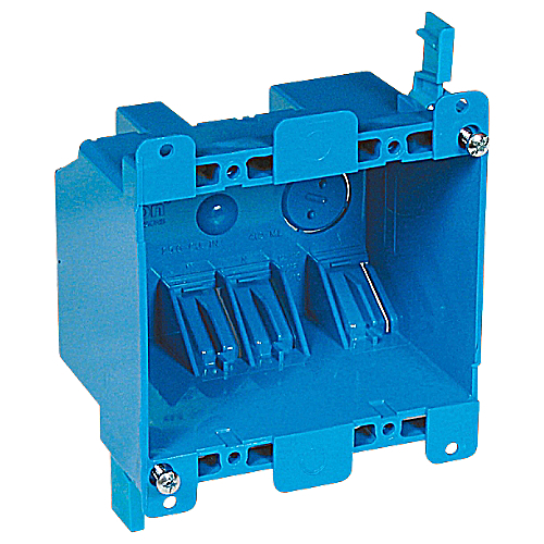 Carlon® B225R-UPC Old Work Outlet Box, PVC, 25 cu-in Capacity, 2 Gangs ...
