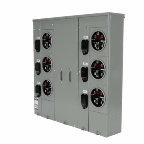 Siemens UNI-PAK WP4611 6-Position Meter Socket, 120/240 VAC, 400 A, 1 ...