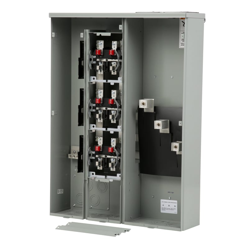 Siemens UNI-PAK WP4312RJ 3-Position Meter Socket, 120/240 VAC, 400 A, 1 ...