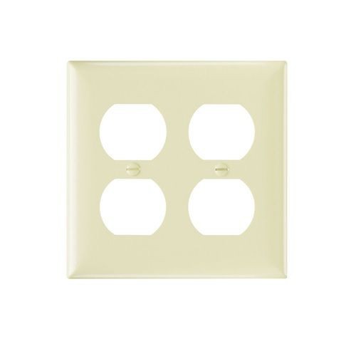 Pass & Seymour® Sierraplex® SP82-I Standard Wallplate, 2 Gangs, Ivory ...