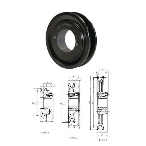 IDC Select® BK034H H Bushing Sheave, 3-1/2 in Outside Dia, Single ...