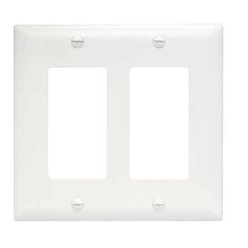 Pass & Seymour® TradeMaster® TP262-W Standard Wallplate, 2 Gangs, 4.7 ...