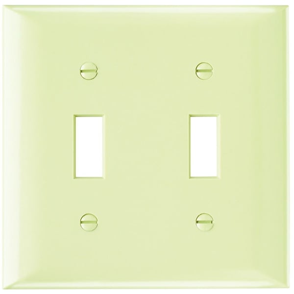 Pass & Seymour® Sierraplex® SP2-I Standard Wallplate, 2 Gangs, 5 in H x ...