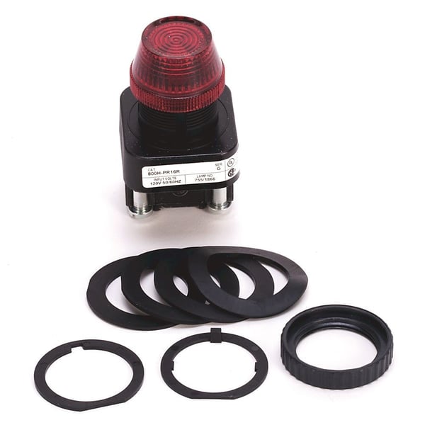 Allen-Bradley, 800HC-PRH16G, 30.5mm Type 4/4X/13 Pilot Light, Xfmr, No ...