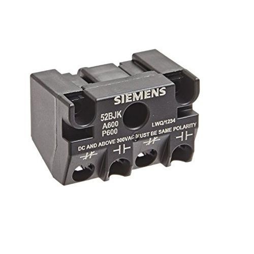 Siemens 52BJK Heavy Duty Contact Block, 1NC Contact, 10/5 A at 600 VAC ...