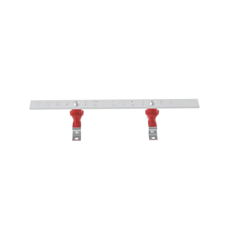 Panduit® StructuredGround™ GB2B0312TPI-1 Flat Grounding Busbar, 20 in L ...