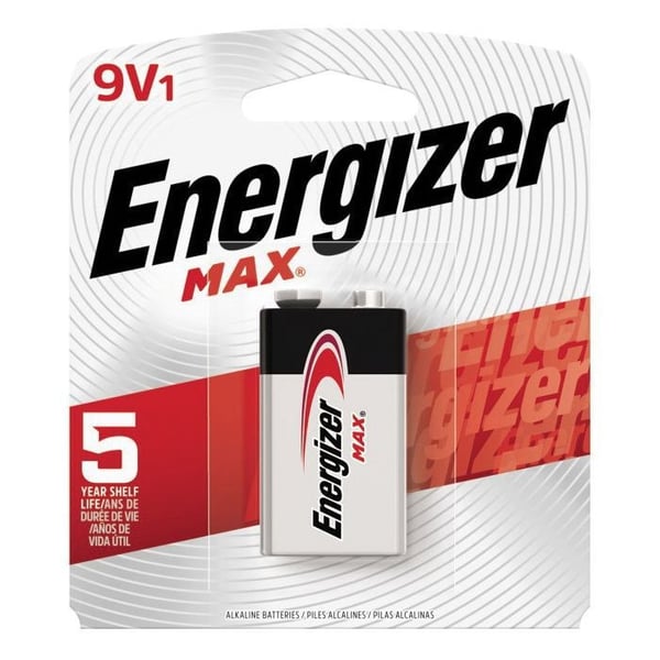 Energizer® 522BP Alkaline Battery, Zinc Manganese Dioxide (Zn/MnO2), 9 ...