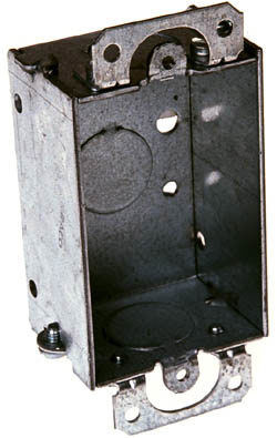 RACO® 400 Gangable Switch Box, Steel, 7.5 cu-in Capacity, 1 Gangs, 1 ...