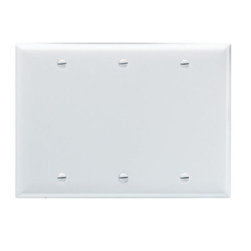 Pass & Seymour® Sierraplex® SP33-W Standard Blank Wallplate, 3 Gangs ...