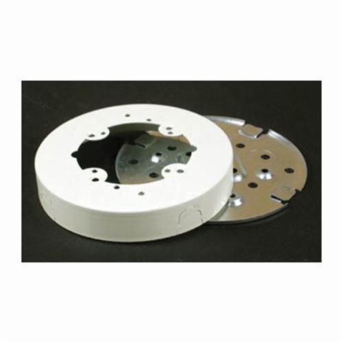 Wiremold® 5738AFWH Solid Base Fan Box, 5-1/2 in L x 5-1/2 in W x 1 in H ...