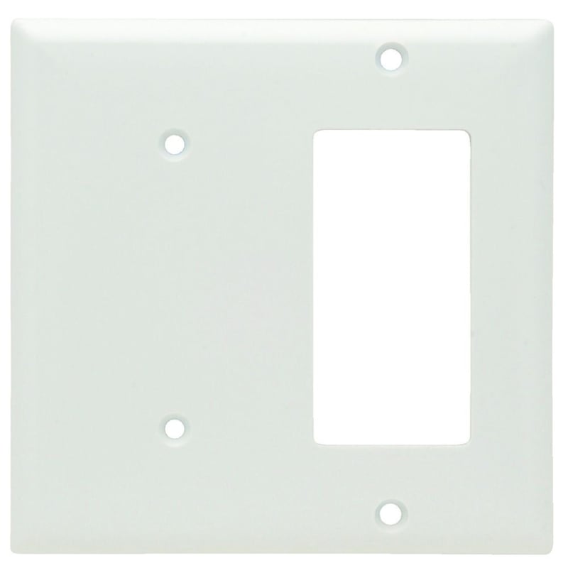 Pass & Seymour® Sierraplex® SP1426-W Standard Combination Wallplate, 1 ...