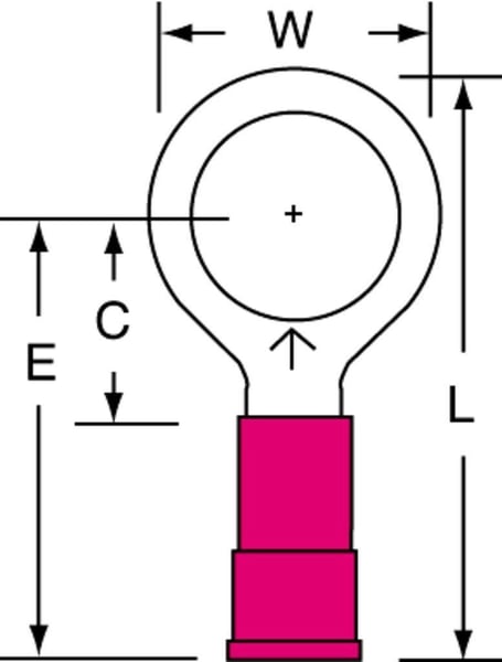 3M™ 7100165246 Standard Terminal, 22 to 18 AWG Conductor, 1.13 in L, 0. ...