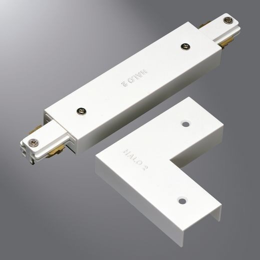 Halo Power-Trac™ L943P Straight/L-Connector, 2 Circuits, 5.201 in L x 4.301 in W, Polycarbonate ...