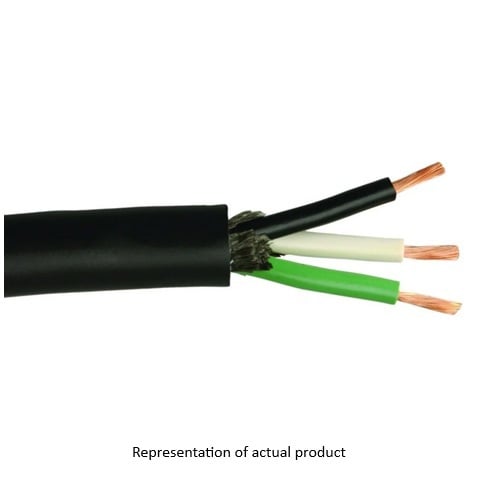 Charlotte Wire & Cable CW03191 Type SOOW Portable Cable, 8 AWG, 3 ...