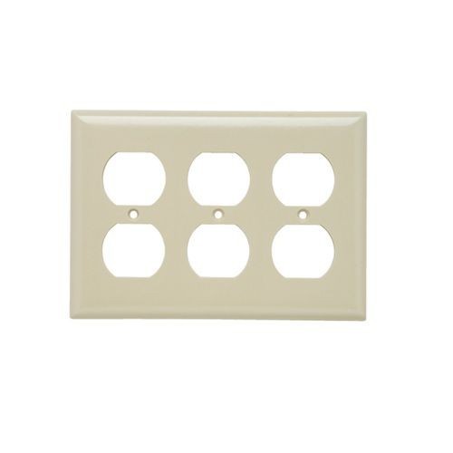 Pass & Seymour® Sierraplex® SP83-I Standard Wallplate, 3 Gangs, Ivory ...