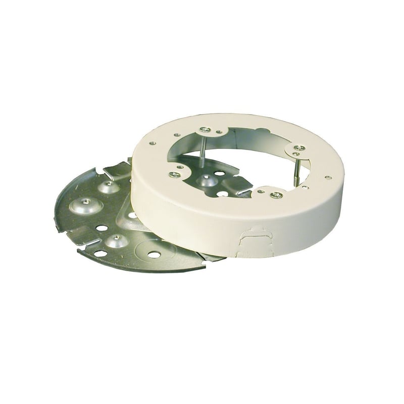 Wiremold® 5738WH Fixture Box/Solid Base, 4-3/4 in L x 5-1/4 in W x 5-1/ ...