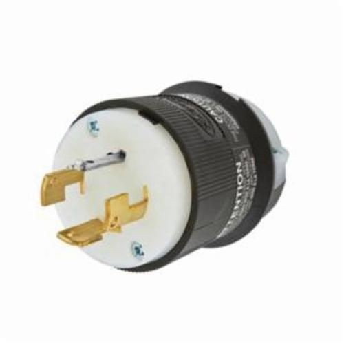 HUBBELL® HBL7411C Extra Heavy Duty Locking Plug, 120/208 VAC, 20 A, 4 ...