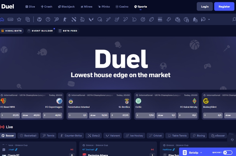 Duel.com Promo Code 2026 - Use MONEYLINE for 0% House Edge on bets