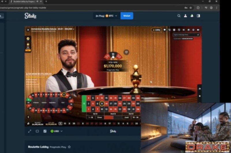 Last Night Drake won $4m playing Roulette. What will he win tonight?
