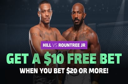 UFC Fight Night: Hill vs Rountree Jr - Bet $20 & get a $10 free bet