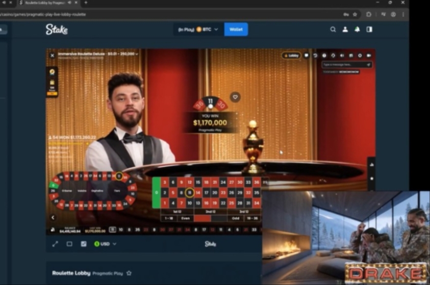 Last Night Drake won $4m playing Roulette. What will he win tonight?
