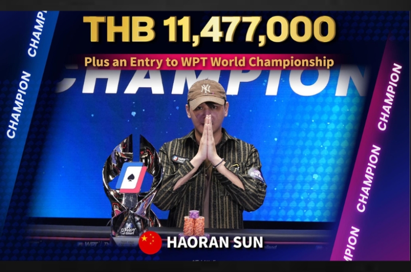 Haoran Sun Wins 2025 WPT Prime Thailand Exhibition