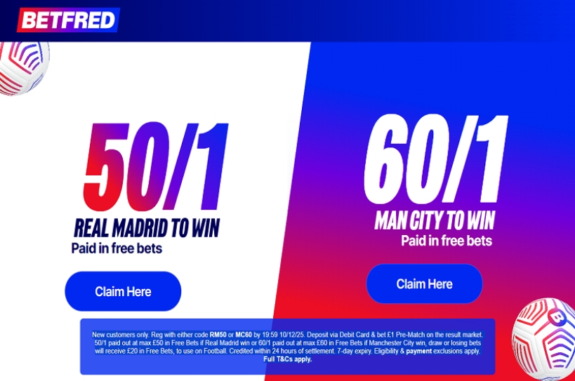 Real Madrid vs Man City Price Boost – Get 50/1 Real To Win Or 60/1 City ...