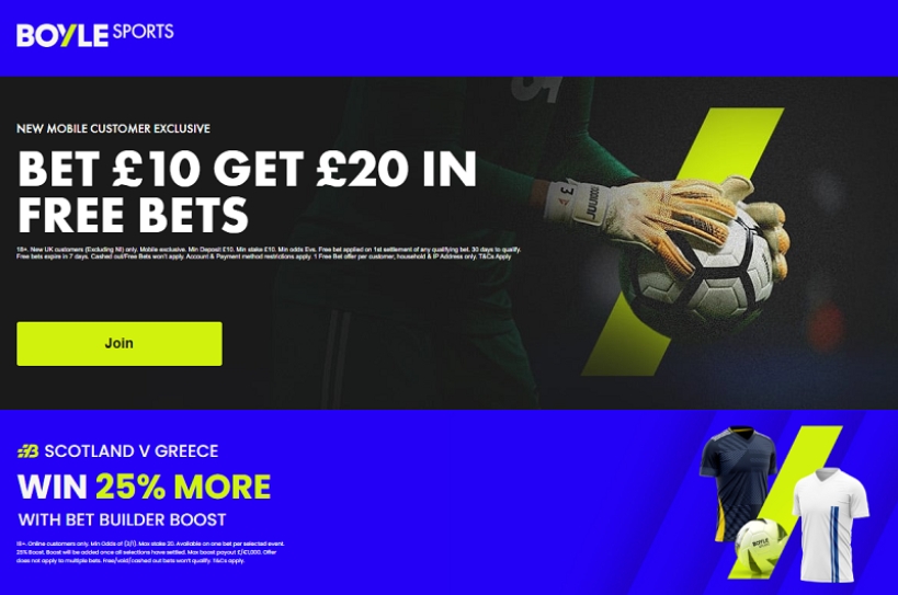 Scotland vs Greece Offer – Get A 25% Bet Builder Boost PLUS £20 In Free ...