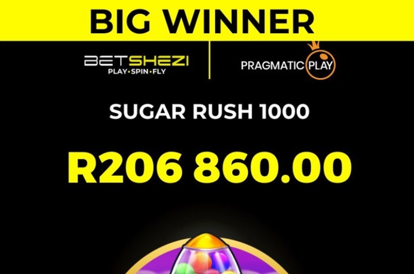 BetShezi Player Scoops R206,860 on Pragmatic Play’s ‘Sugar Rush 1000’ Slot